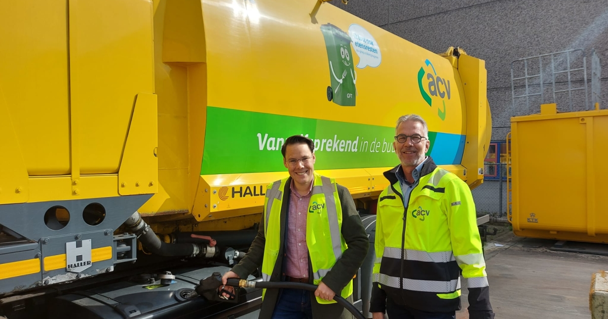 Eerste inzamelvoertuig tankt op HVO - ACV Groep